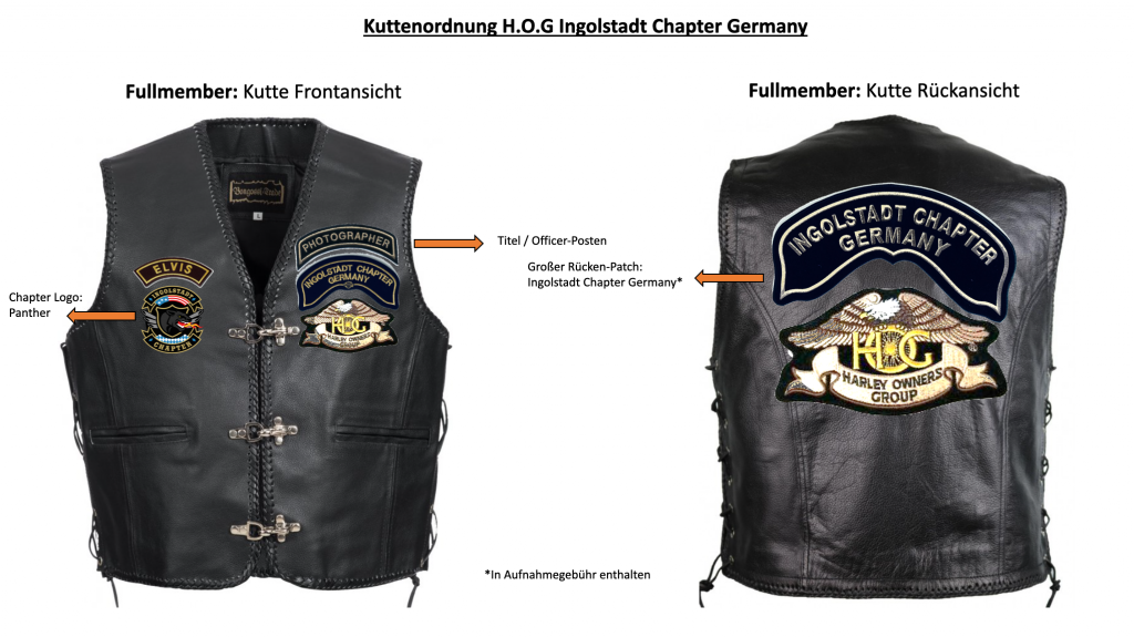 H.O.G. Ingolstadt Chapter Germany e.V. | Kuttenordnung
